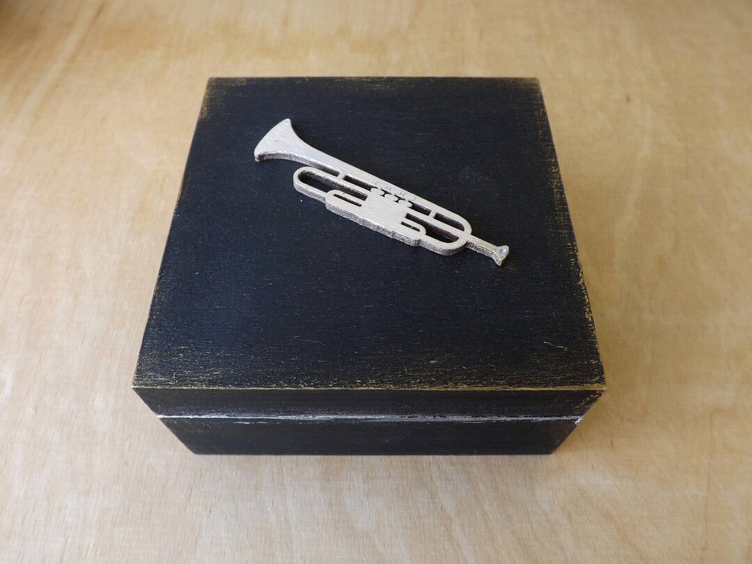 Wood Small Box With Saxophone Trumpet Guitar Custom - Etsy