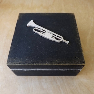 Wood Small Box With Saxophone Trumpet Guitar Custom - Etsy