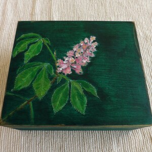 Custom Wooden Floral Tea Box, Hand-painted Personalized Tea Bag ...