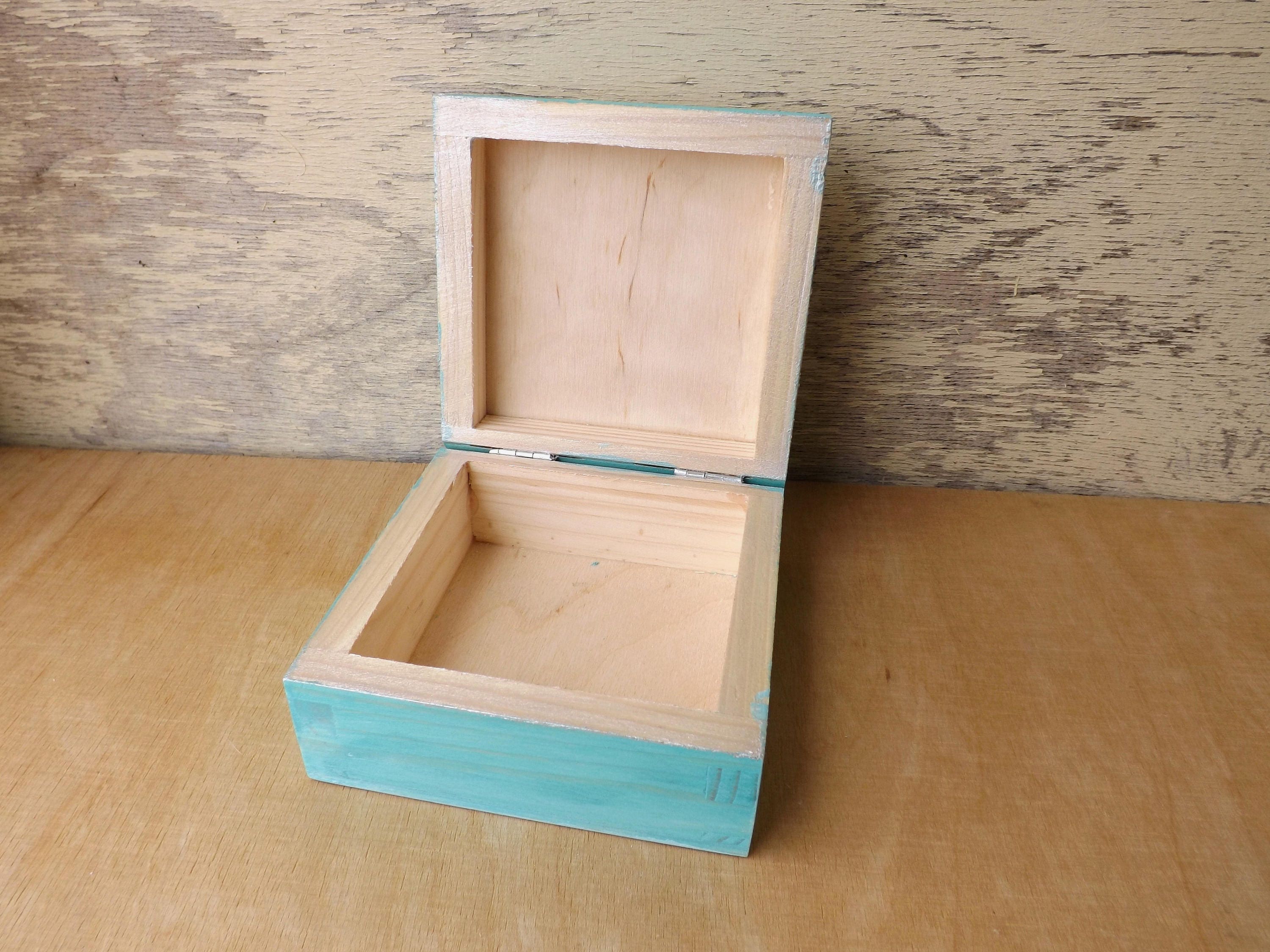 Wood little box with Starfish hand-painted wooden chest | Etsy