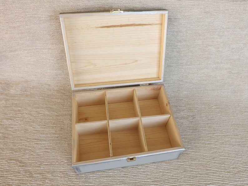 Wood Tea box with Heather hand-painted chest Tea lover gift | Etsy