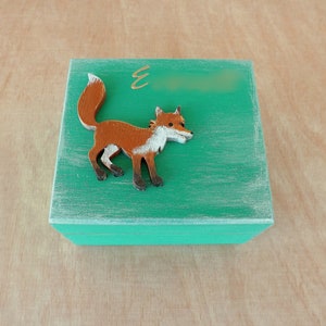 Wood Tiny Box With Squirrel Wolf Fox Custom Hand-painted - Etsy