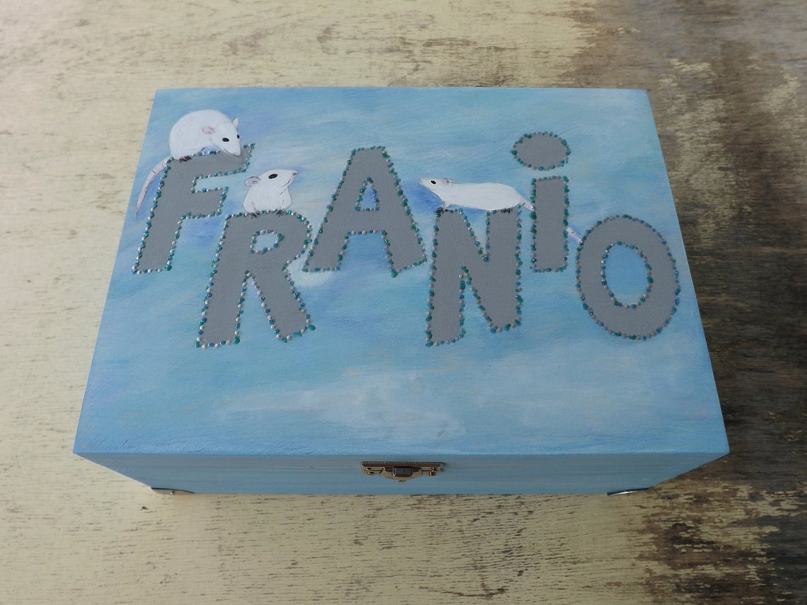 Large Wooden Box Hand-painted Personalized Wood Chest Custom - Etsy
