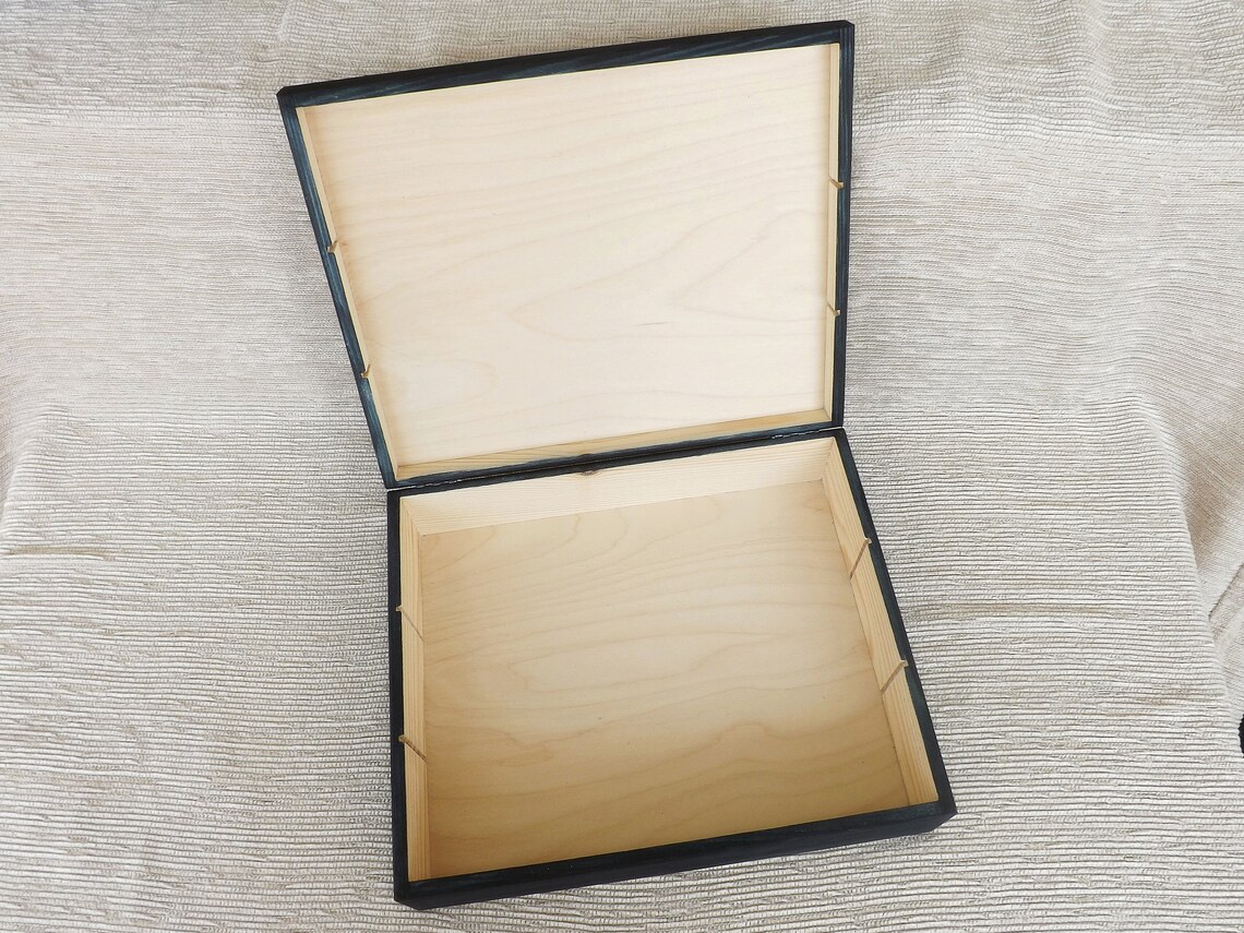 Big Tea Box With Lavender Personalized Hand Painted Wooden - Etsy