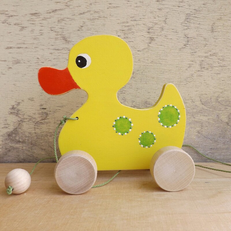 Wooden Duck Toy - Etsy