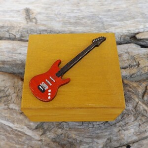 Wood Tiny Box With Guitar Electric Customized Hand-painted | Etsy