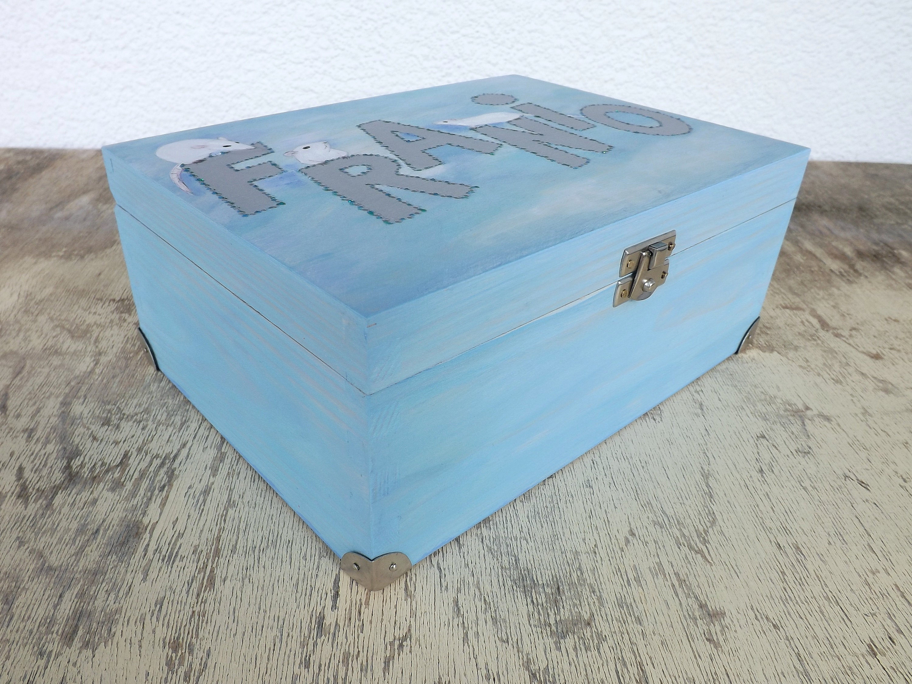 Large Wooden Box Hand-painted Personalized Wood Chest Custom - Etsy