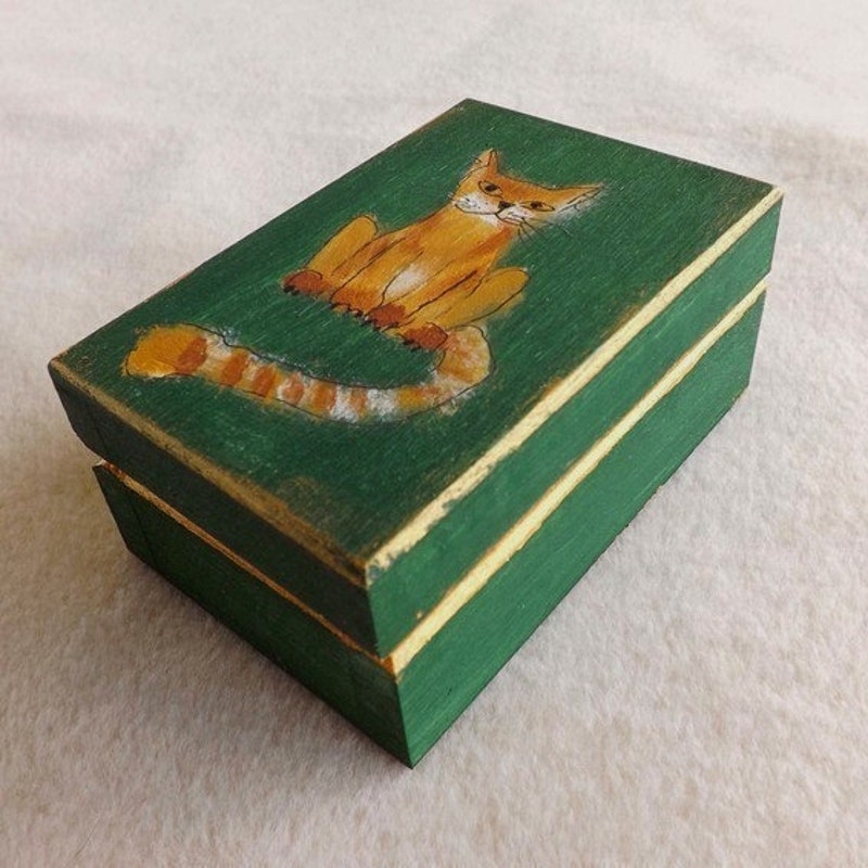 Cat Keepsake Box - Etsy