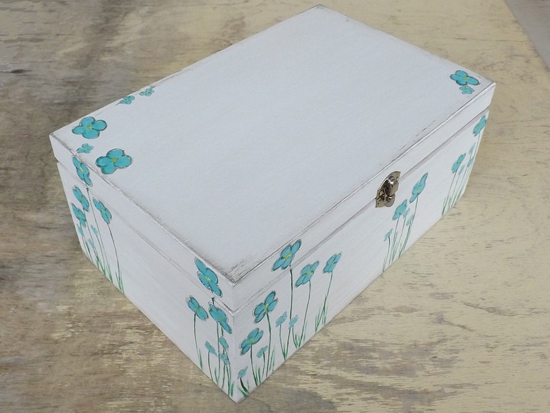 Large Wooden Box Hand-painted Personalized Wood Chest Custom - Etsy