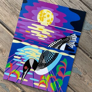 Loon and the Moon - Etsy