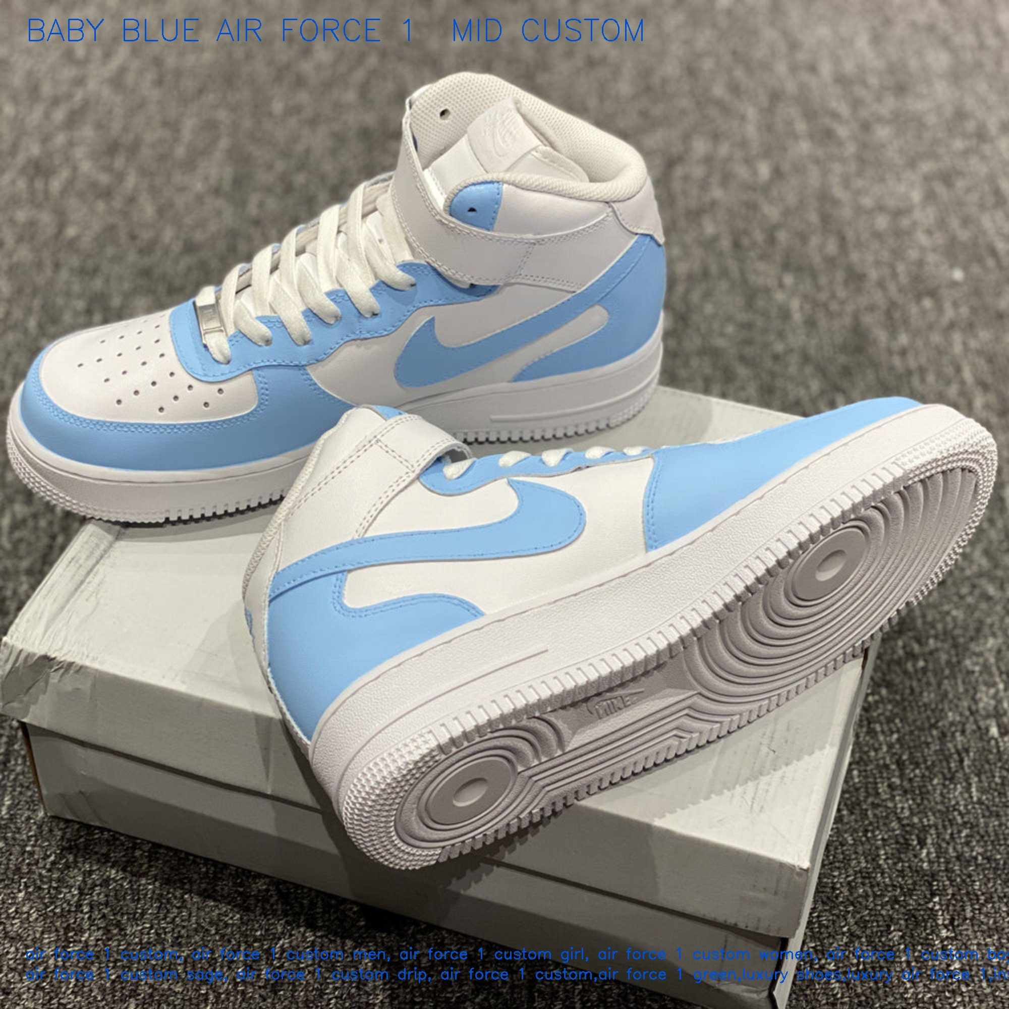 All White High Top Air Force Ones