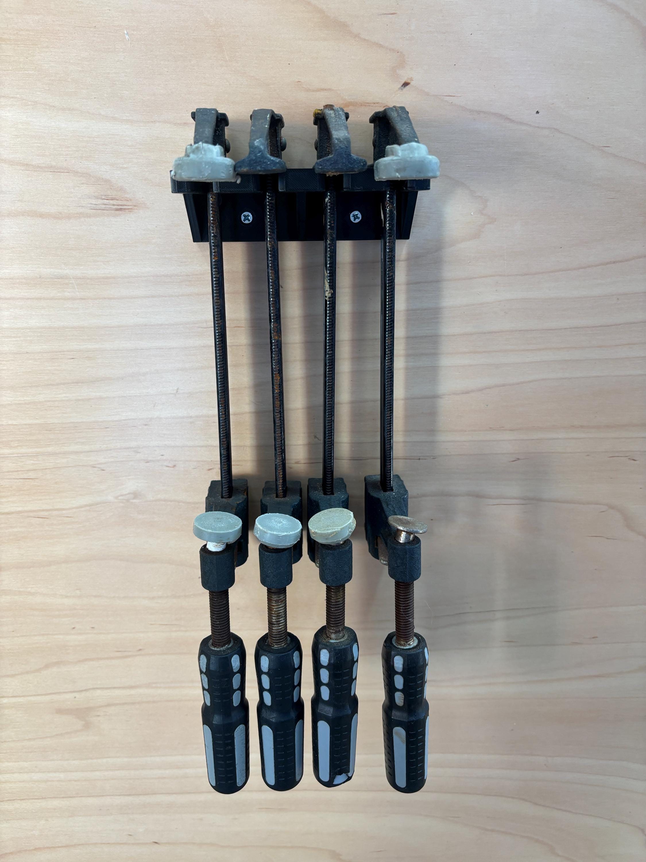 Holds 4 Clamps | F-clamp Rack | Tool Organizer for Woodworkers | Space ...