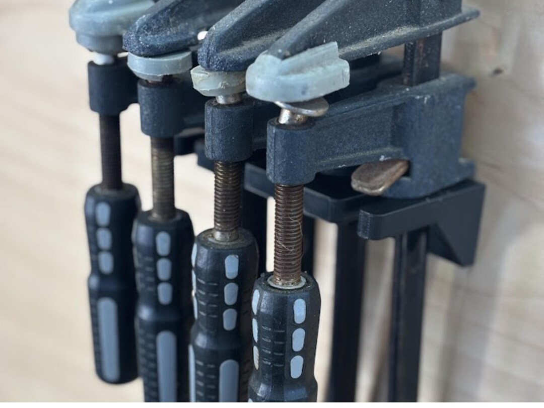 Holds 4 Clamps | F-clamp Rack | Tool Organizer for Woodworkers | Space ...