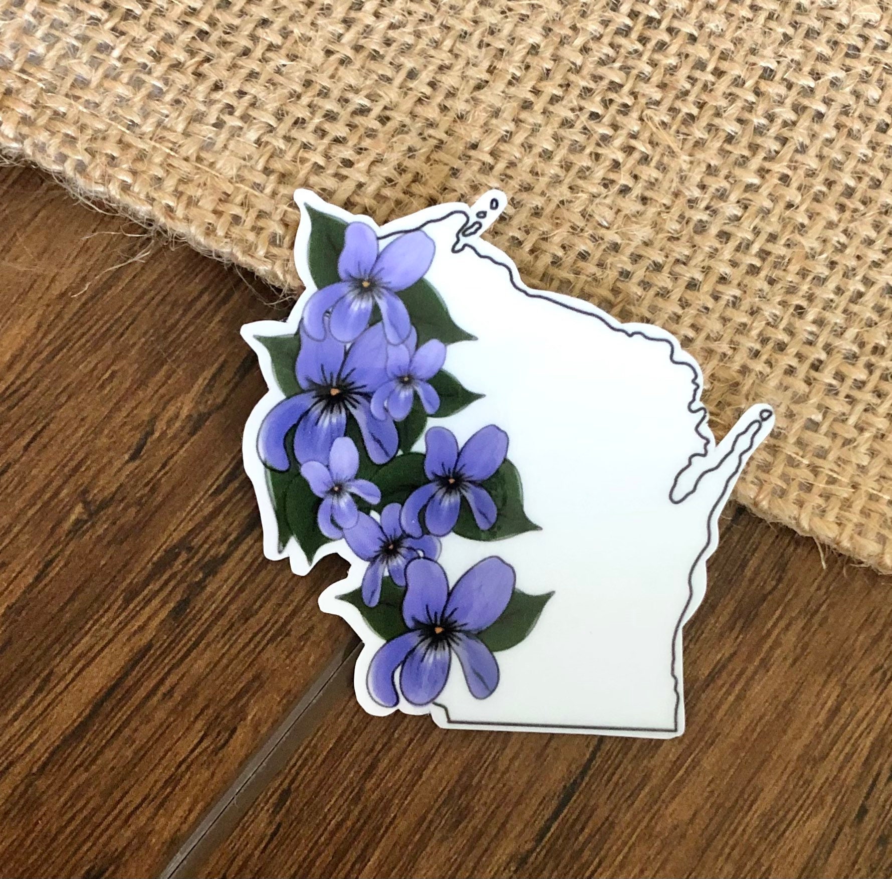 Wisconsin Sticker, State Flower, Wisconsin State Flower, Floral ...