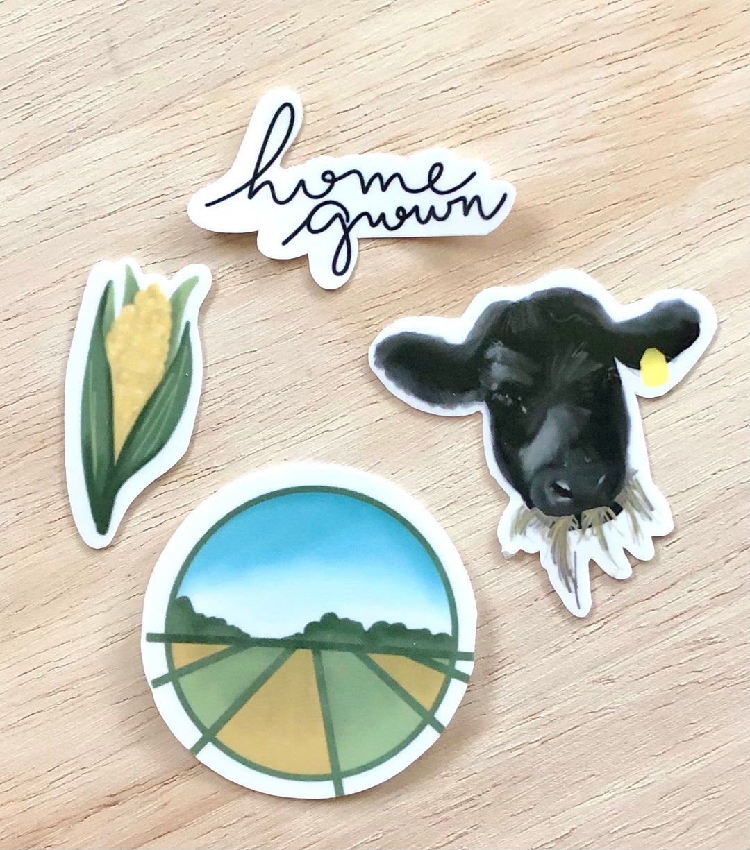 Farm Sticker, Cow Sticker, Field Sticker, Corn Sticker, Farm Sticker ...