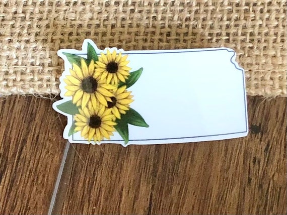 Kansas Sticker State Flower Kansas State Flower Floral - Etsy