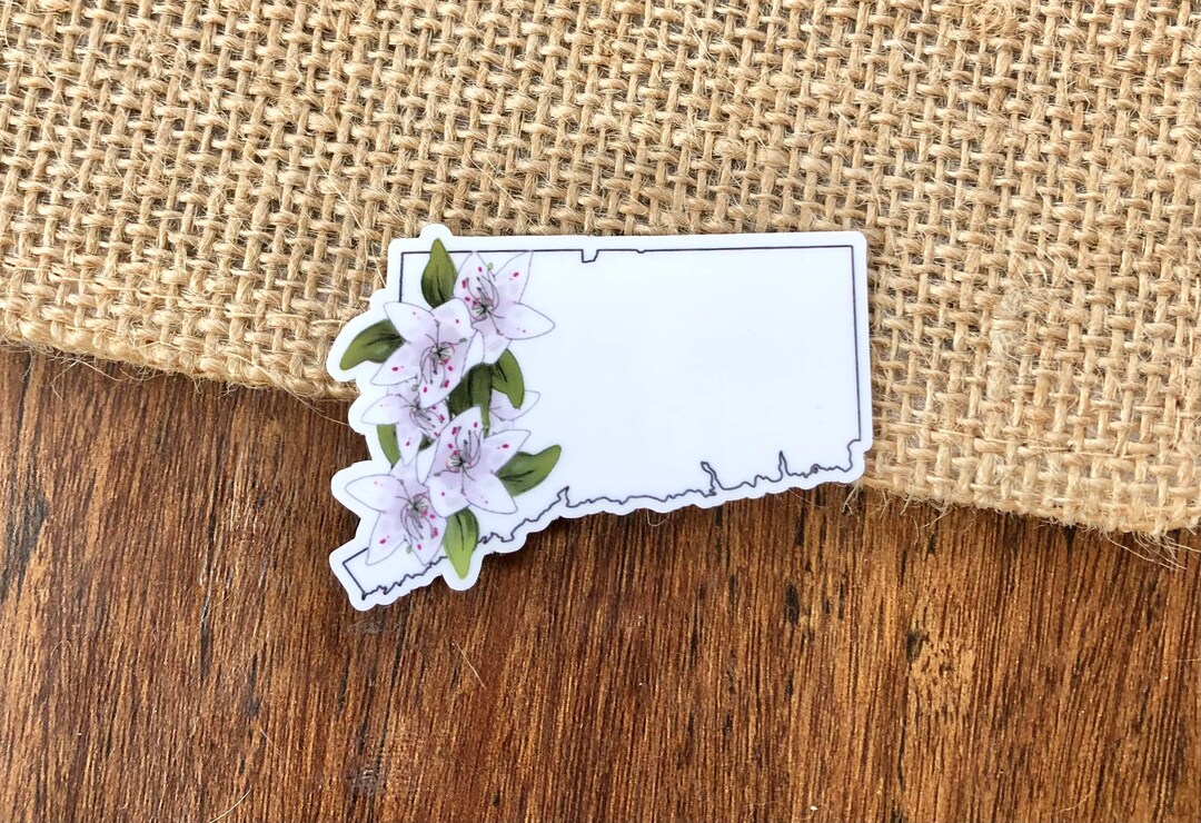 Connecticut Sticker, State Flower, Connecticut State Flower, Floral ...