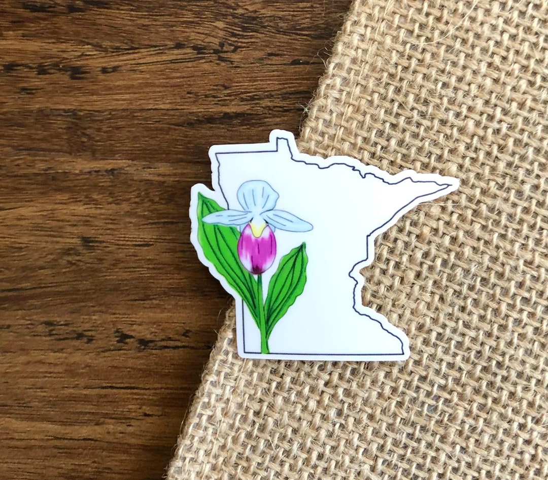 Minnesota Sticker, State Flower, Minnesota State Flower, Floral ...