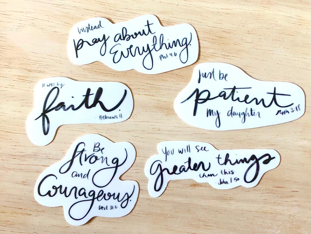 Bible Verse Sticker, Christian Sticker, Christian Sticker Pack, Sticker ...