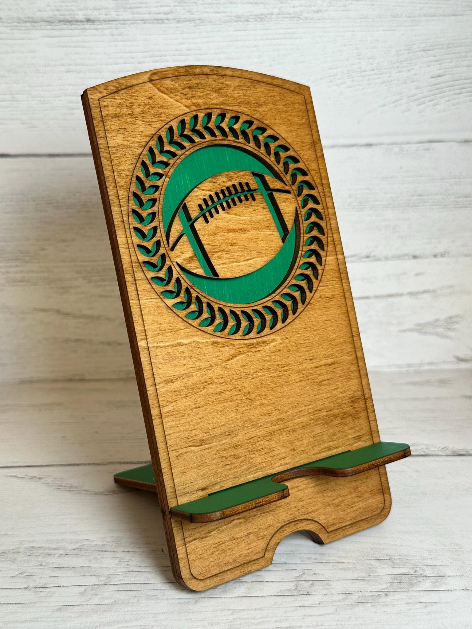 Cell Phone Stand SVG Football Sports for Glowforge Xtool Laser Cutter ...