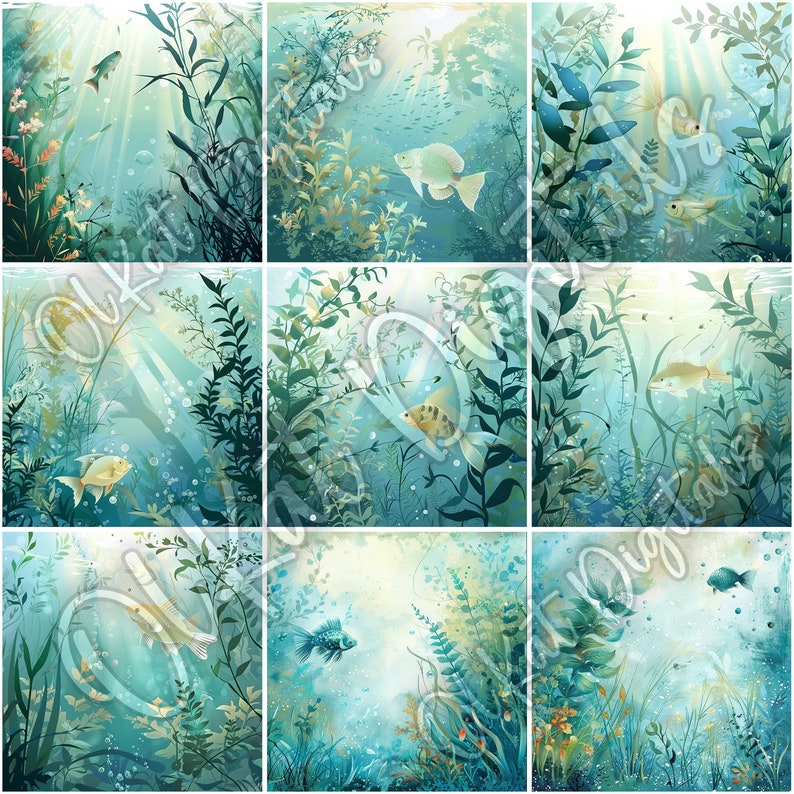Enchanting Underwater World Digital Art Bundle 50 Illustrations - Etsy ...
