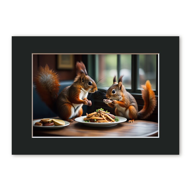 Red Squirrels in Restaurant Scottish Wildlife Print (february in 2024 ...