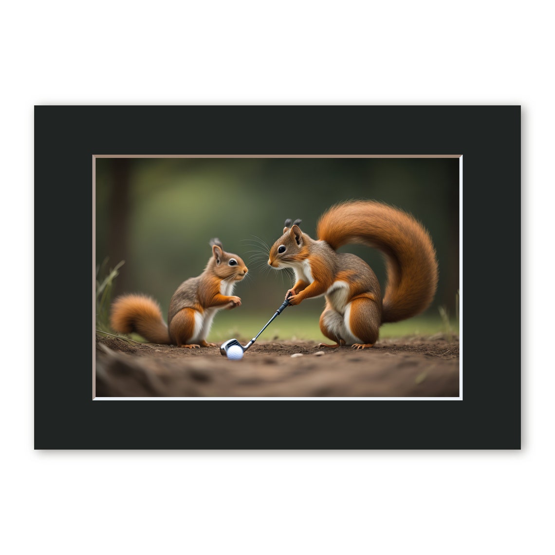 Red Squirrels Playing Golf Scottish Wildlife Print (may in 2024 ...