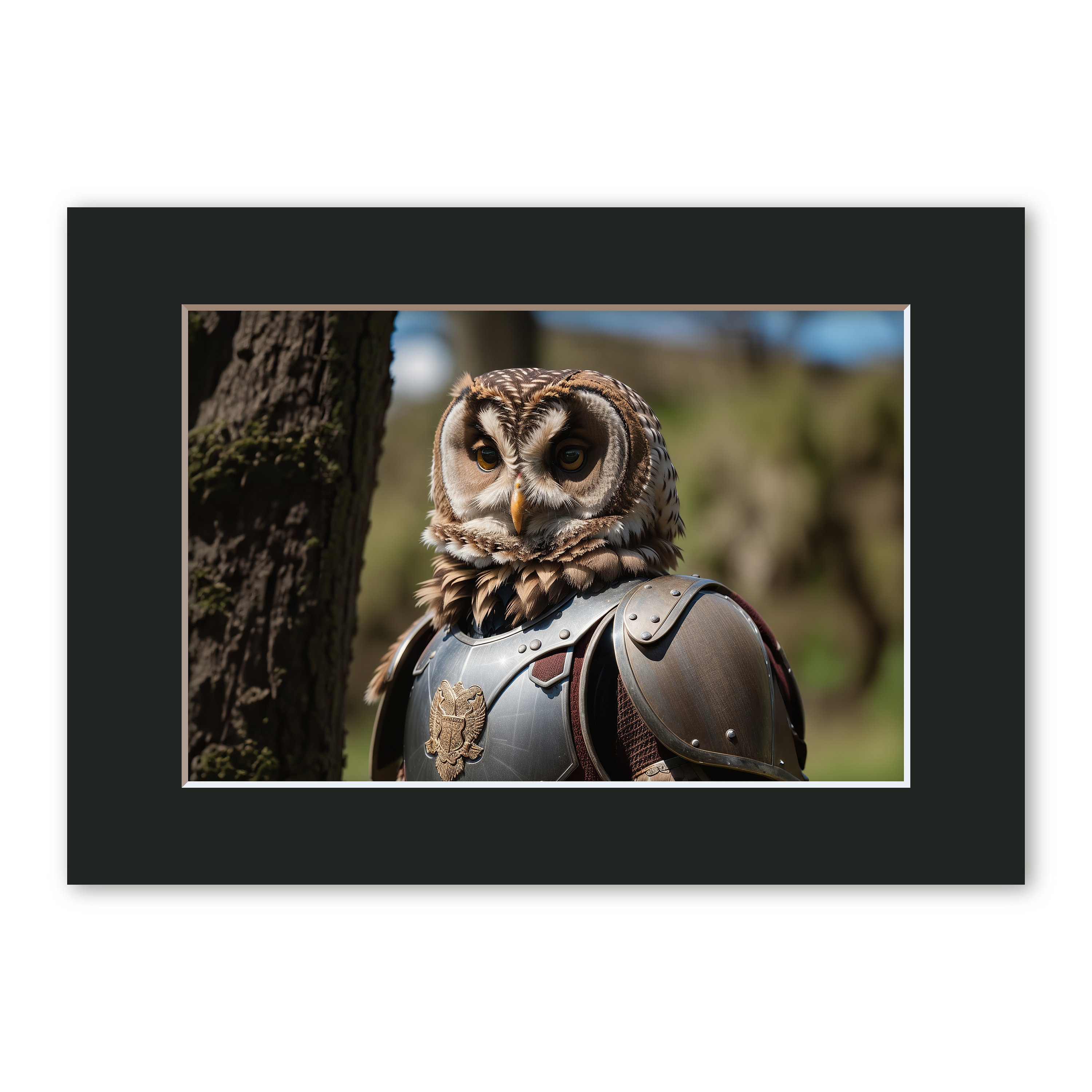 Tawny Knight Owl in Armour Print september in Highland - Etsy