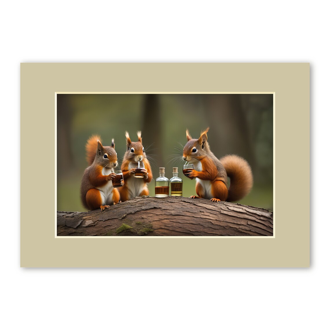 Red Squirrels Drinking Whisky Scottish Wildlife Print (january in 2024 ...