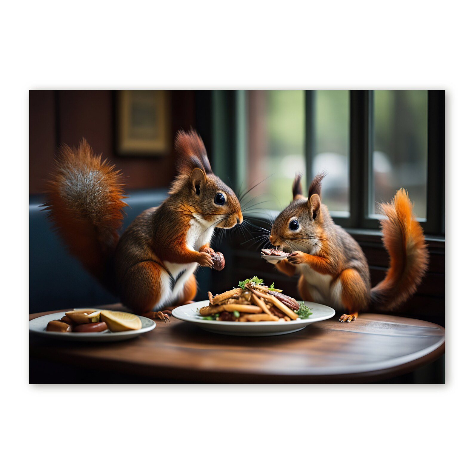 Red Squirrels in Restaurant Scottish Wildlife Print february in 2024 ...