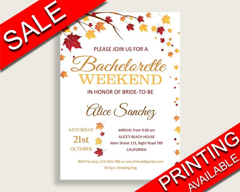 Bachelorette Weekend Invitation Bridal Shower Bachelorette - Etsy