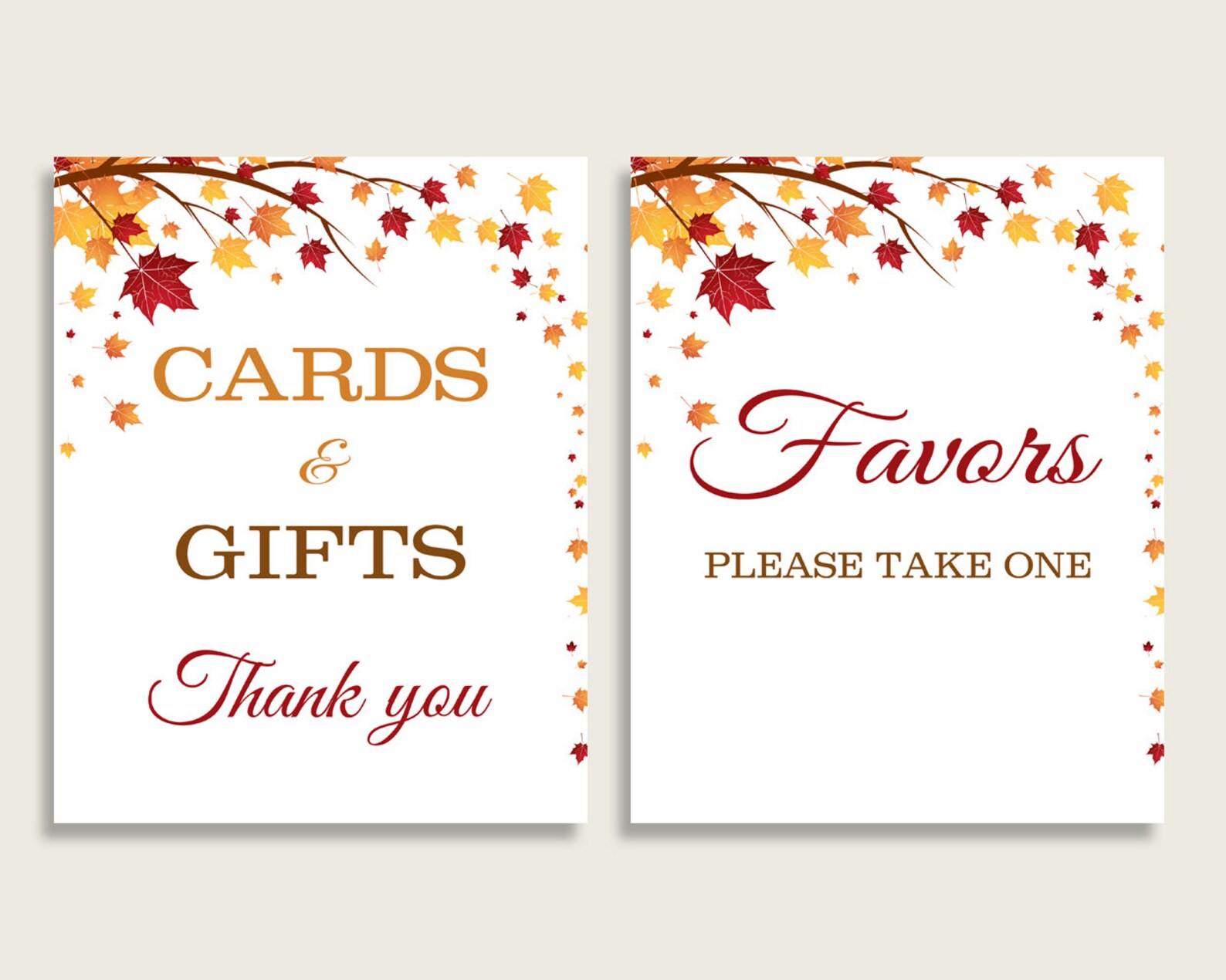 Table Signs Bridal Shower Table Signs Fall Bridal Shower Table | Etsy