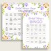 Purple Floral Bridal Shower Bingo Cards Printable, 60 Prefilled Bingo ...