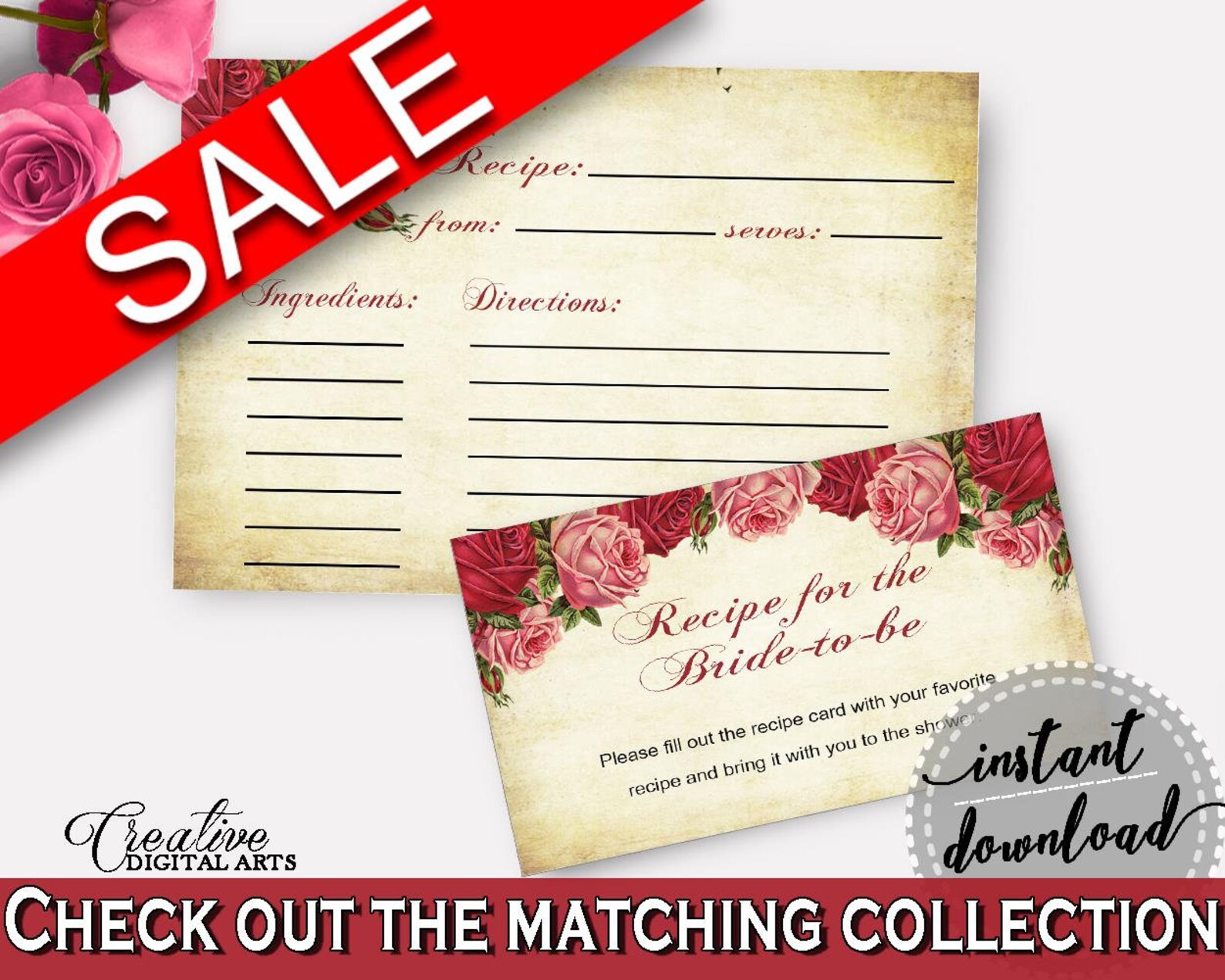 Recipe for the Bride to Be Bridal Shower Recipe for the Bride - Etsy