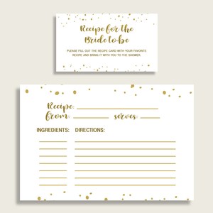 Recipe for the Bride to Be Bridal Shower Recipe for the Bride to Be ...