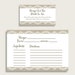 Recipe for the Bride to Be Bridal Shower Recipe for the Bride to Be ...