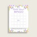 Purple Floral Bridal Shower Bingo Cards Printable, 60 Prefilled Bingo ...