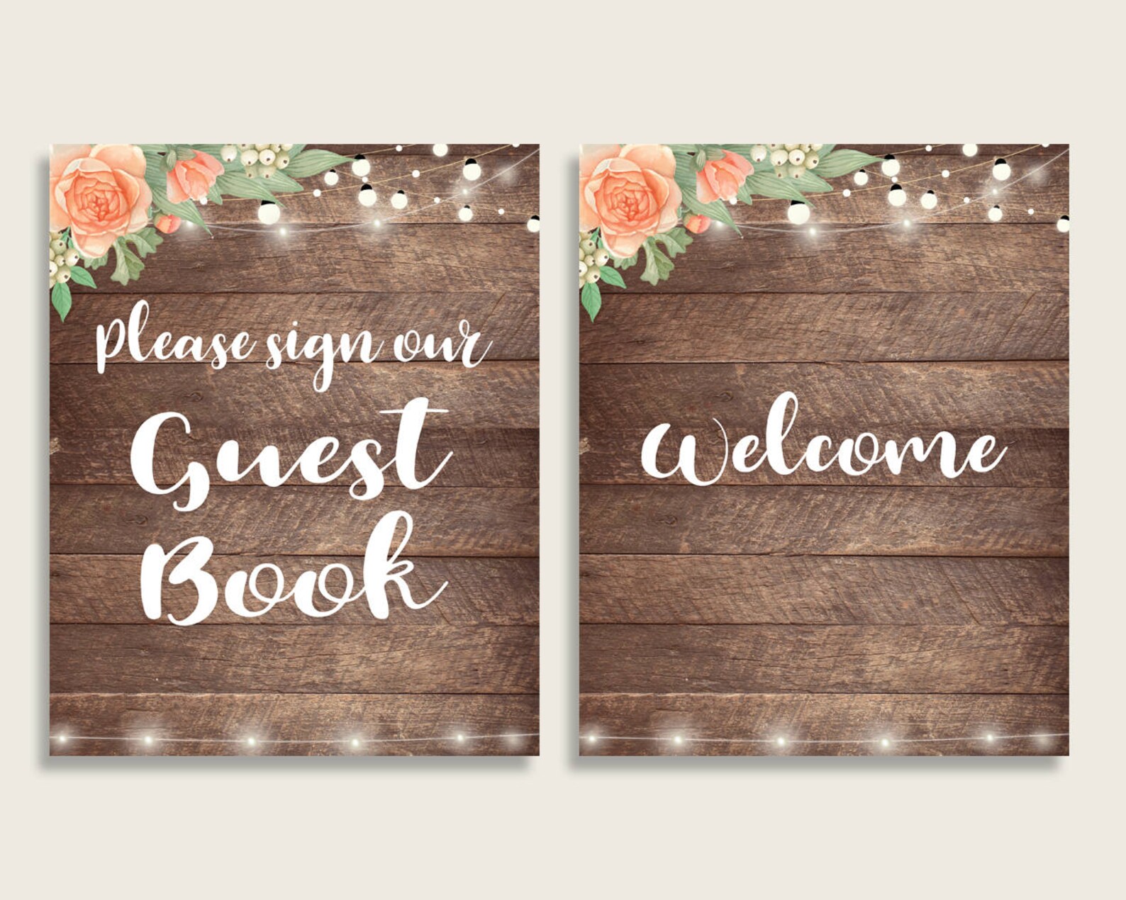 Table Signs Bridal Shower Table Signs Rustic Bridal Shower | Etsy
