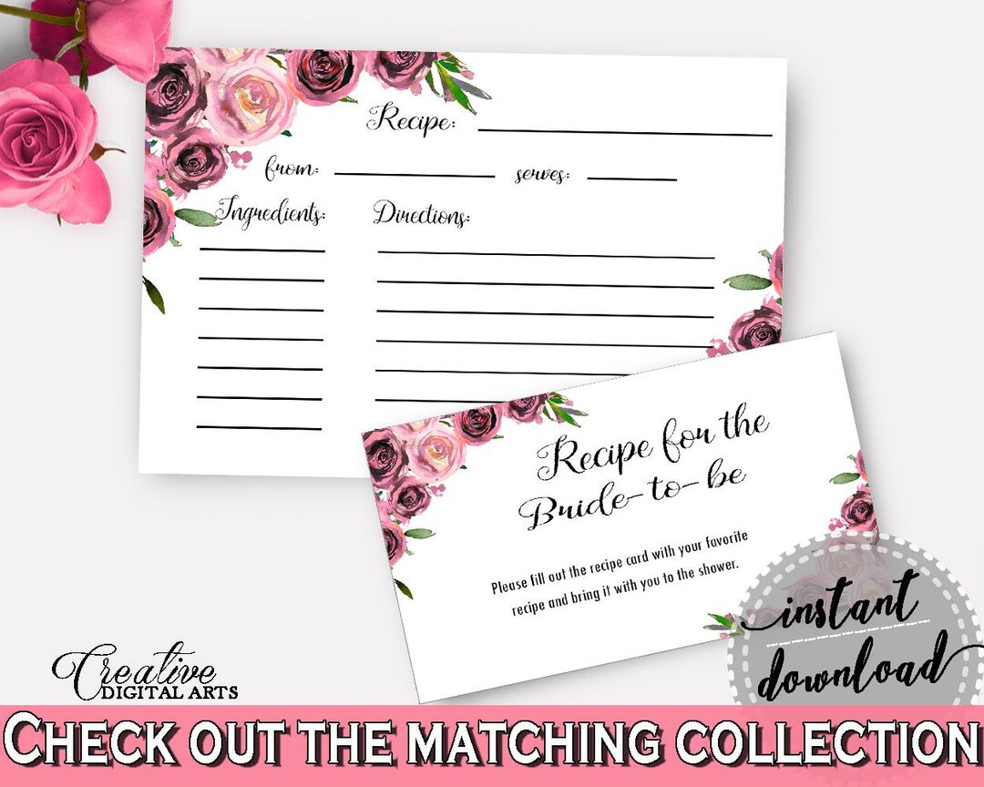 Recipe for the Bride to Be Bridal Shower Recipe for the Bride to Be ...