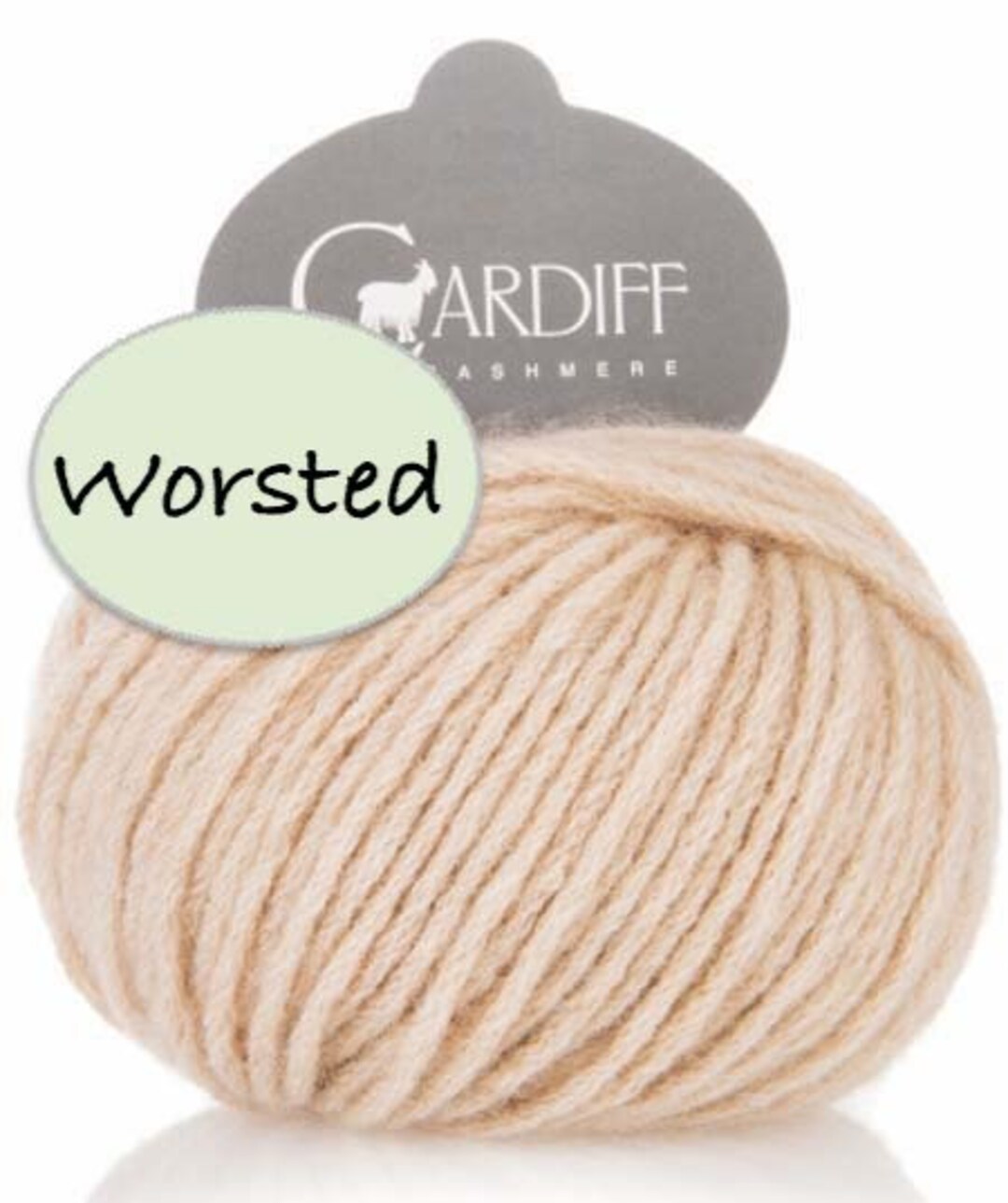 Worsted Weight Cashmere Yarn, Cardiff Cashmere Large, 509 Latte, Beige ...