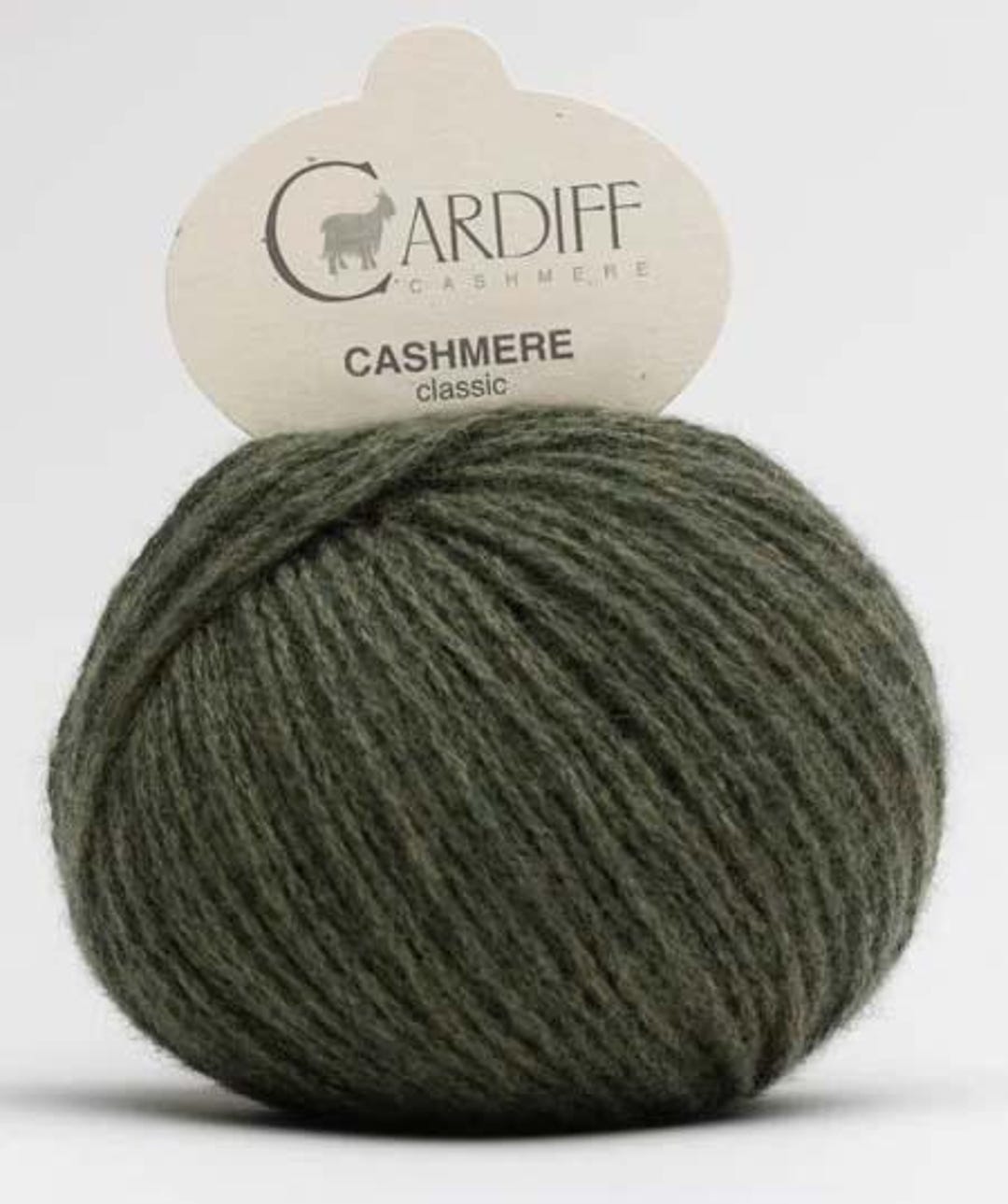 Cardiff Cashmere Classic, 733 Baobab Forest Army Tweed Moss Olive Green ...