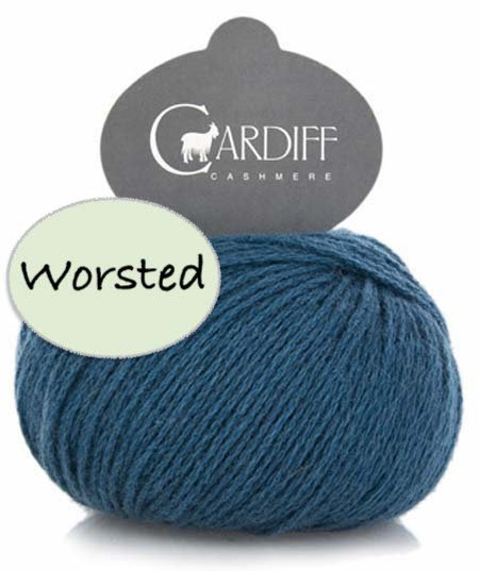 Worsted Weight Cashmere Yarn, Cardiff Large, Berry A Light Turquoise ...