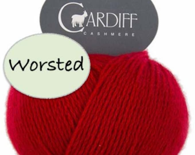 Red Worsted Weight Cashmere Yarn, Christmas Red, Cardiff Large, 564 ...