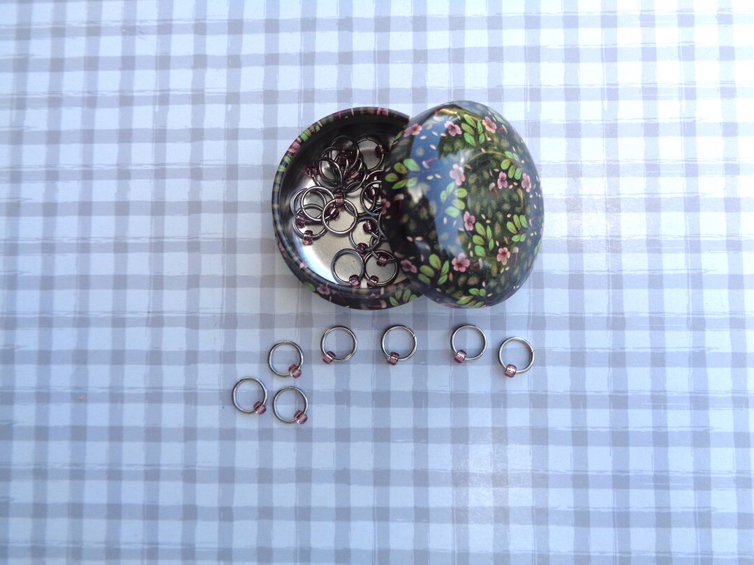 Stitch Marker Set With Tin for Knitting, Knitting Rings, Stitch Marking ...