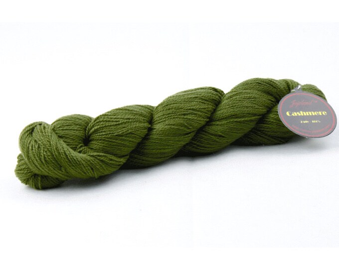 Green Cashmere Lace Yarn, Mossy Green Jojoland 2 Ply, 100% Cashmere ...
