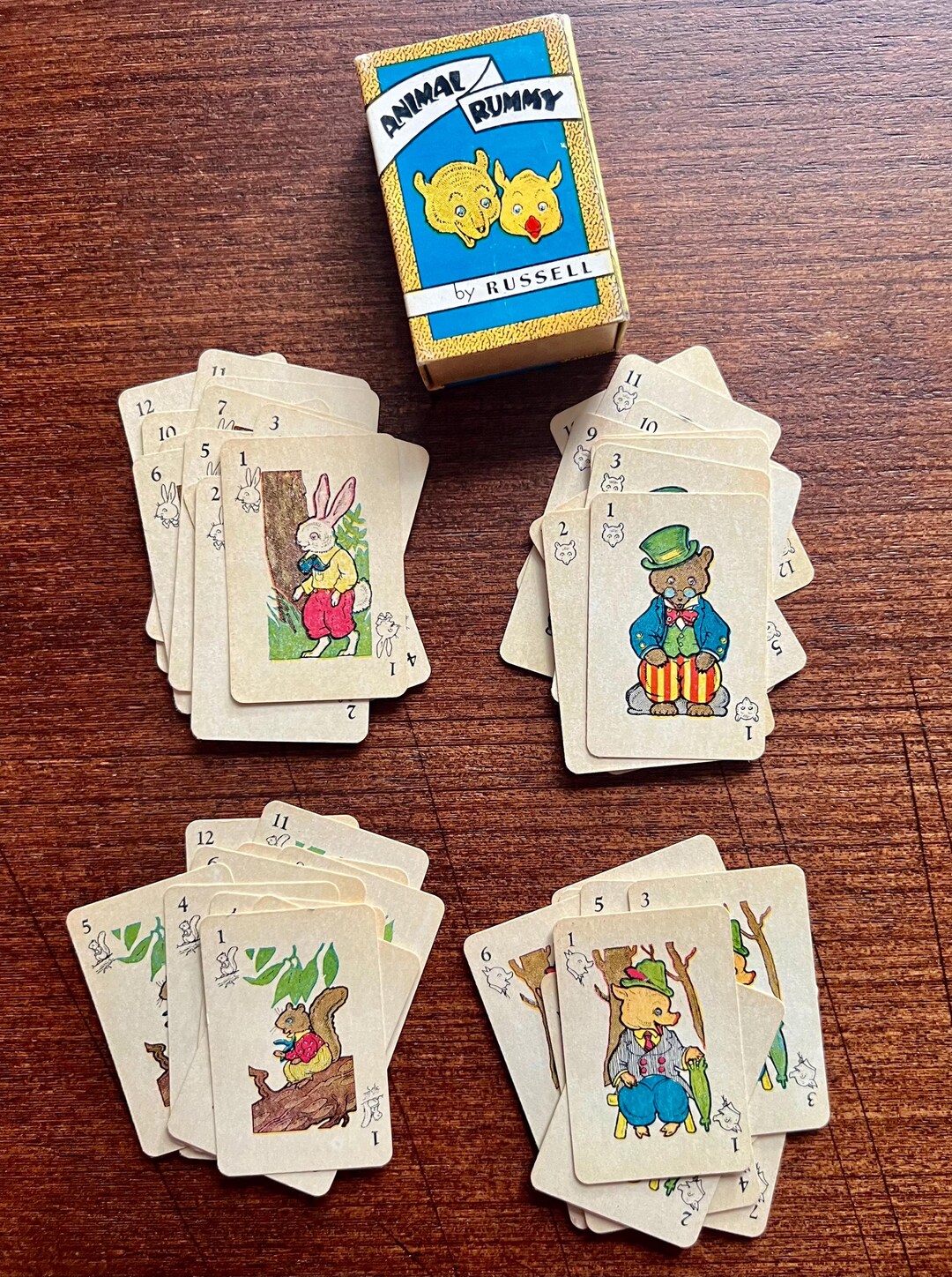 Vintage Animal Rummy Card Game, Junk Journals, Tag Making, Miniature ...