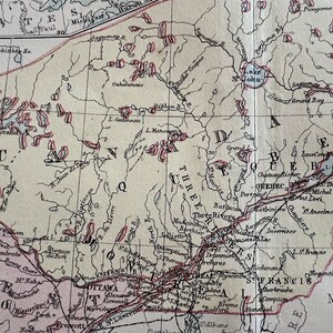 1875 Map of Canada, Antique Maps, 1800’s Atlas Map, Geographical ...