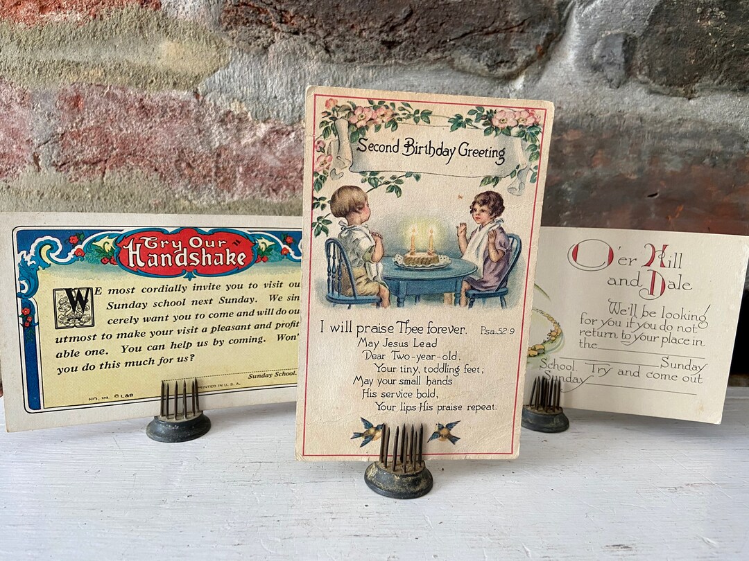 Antique Postcards, Christian Ephemera, Junk Journal Supplies, Paper ...