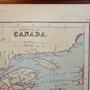 1875 Map of Canada, Antique Maps, 1800’s Atlas Map, Geographical ...