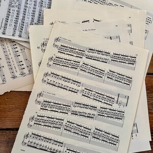 Vintage Sheet Music, Antique Music Pages, 1800’s/1900’s Popular Songs ...